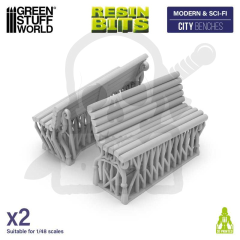 Battle-Models > 3D printed set City benches Ławki miejskie 2 szt.